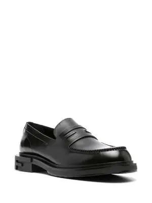 Fendi Frame Leather Loafers