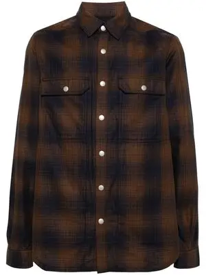 Rick Owens Checked Cotton Overshirt