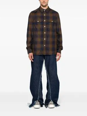 Rick Owens Checked Cotton Overshirt