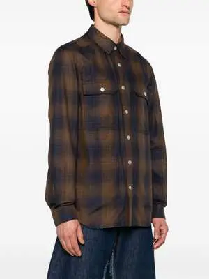 Rick Owens Checked Cotton Overshirt