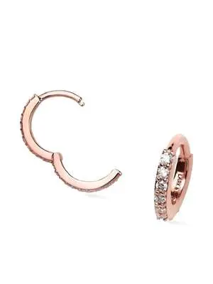 LARK & BERRY 14kt Rose Gold Diamond Hoop Earring