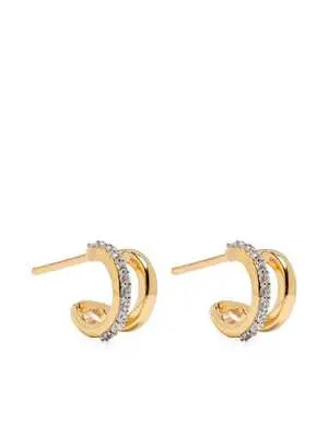 MISSOMA Pave Double Huggie Earrings - Gold