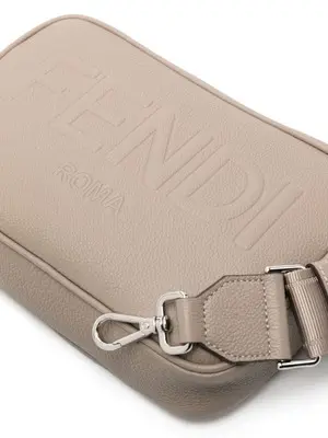 Fendi Logo-embossed Leather Camera Case - Brown
