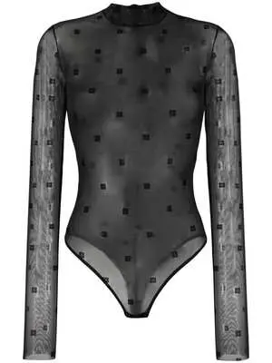 Givenchy Logo-print Mesh Bodysuit