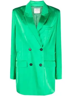 FORTE_FORTE Pattern-jacquard Satin Blazer