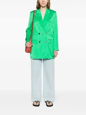 FORTE_FORTE Pattern-jacquard Satin Blazer