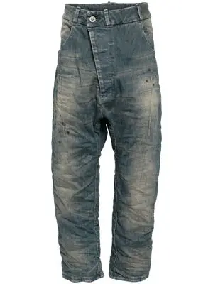 Boris Bidjan Saberi Asymmetric Drop-crotch Jeans