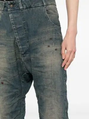 Boris Bidjan Saberi Asymmetric Drop-crotch Jeans