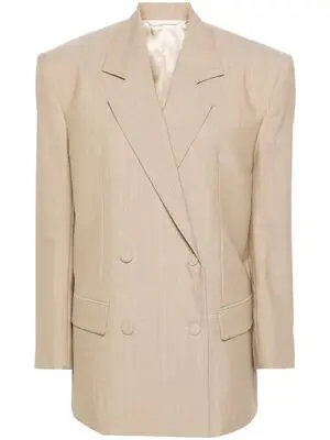 Givenchy Double-breasted Wool Blazer - Neutrals