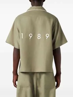 1989 STUDIO Logo-print Contrast-trim Shirt