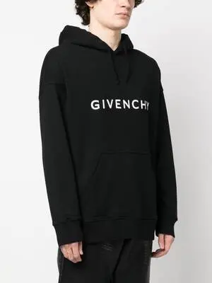 Givenchy Logo-print Drawstring Hoodie - Black
