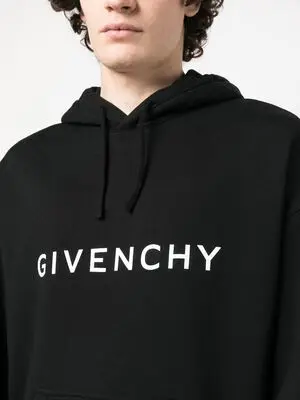 Givenchy Logo-print Drawstring Hoodie - Black