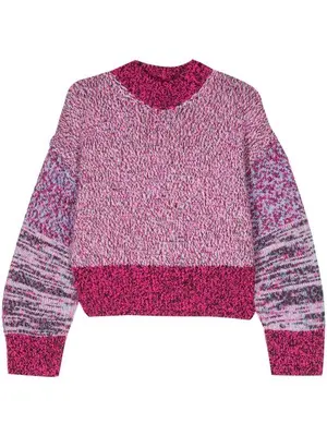 Loewe Anagram-detail Knitted Jumper - Pink