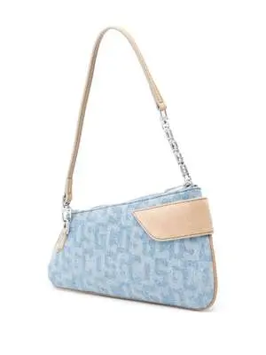 Gcds Logo-lettering Denim Shoulder Bag