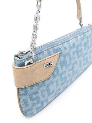 Gcds Logo-lettering Denim Shoulder Bag