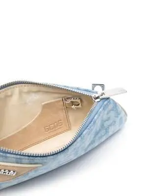 Gcds Logo-lettering Denim Shoulder Bag