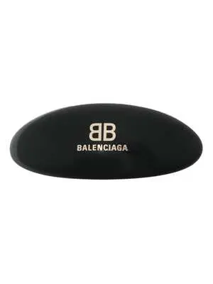 Balenciaga Logo Hair Clip - Black