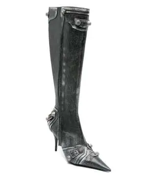 Balenciaga 90mm Cagole Leather Boots