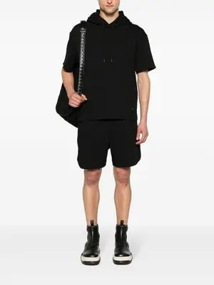 Emporio Armani Ribbed Short-sleeve Hoodie