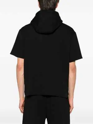 Emporio Armani Ribbed Short-sleeve Hoodie