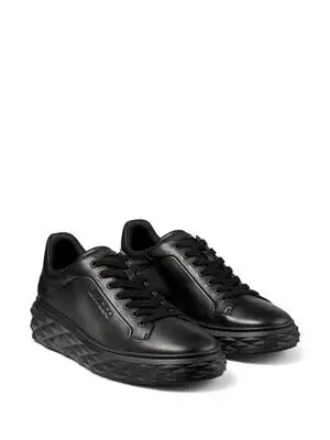 JIMMY CHOO Diamond Maxi Ii Leather Sneakers - Black