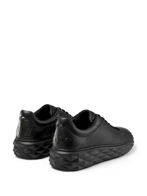 JIMMY CHOO Diamond Maxi Ii Leather Sneakers - Black