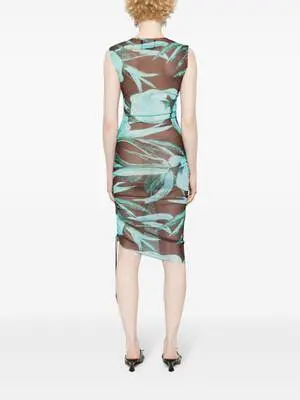 LOUISA BALLOU Heatwave Floral-print Dress - Brown