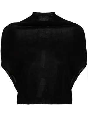 Rick Owens Crater Draped Crop Top