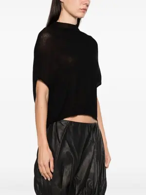 Rick Owens Crater Draped Crop Top