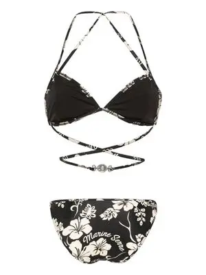 MARINE SERRE Floral-print Bikini
