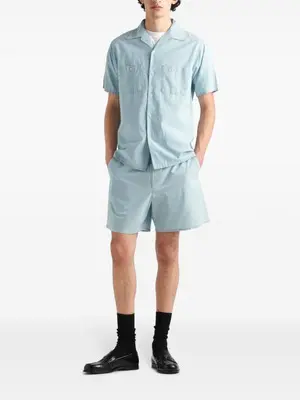 Prada Triangle-patch Elasticated-waist Shorts