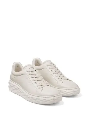 JIMMY CHOO Diamond Maxi Leather Sneakers - Neutrals