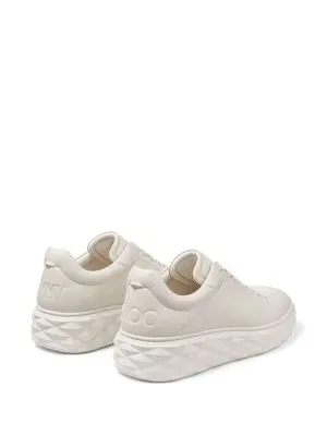 JIMMY CHOO Diamond Maxi Leather Sneakers - Neutrals