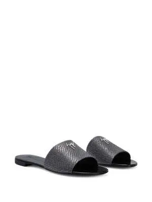 GIUSEPPE ZANOTTI Shirley Leather Sandals - Grey