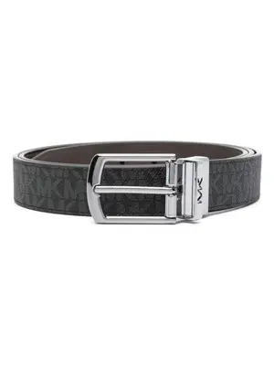 Michael Kors Logo-print Reversible Belt - Black
