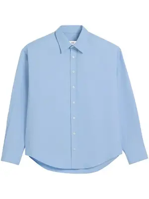 AMI Paris Embroidered-logo Cotton Shirt