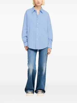 AMI Paris Embroidered-logo Cotton Shirt