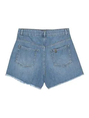 Liu Jo Fringe-detail Denim Shorts
