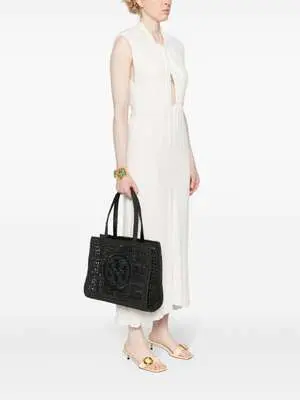 Tory Burch Small Ella Crochet Tote Bag - Black
