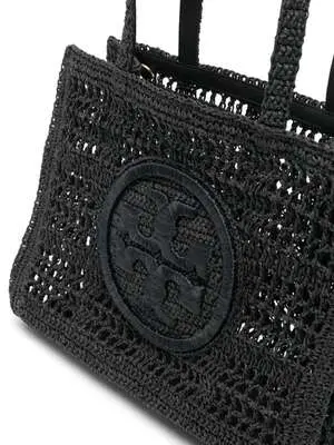 Tory Burch Small Ella Crochet Tote Bag - Black