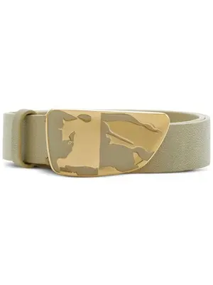 Burberry Burberry Equestrian Knight Leather Belt Neutrals
