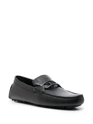 Fendi Logo-print Leather Loafers