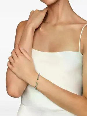 David Yurman 14kt Yellow Gold And Sterling Cable Flex Bracelet