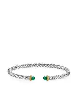 David Yurman 14kt Yellow Gold And Sterling Cable Flex Bracelet