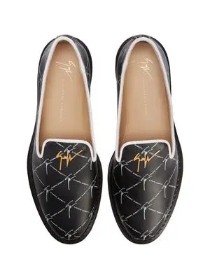 GIUSEPPE ZANOTTI Tim Logo-lettering Loafers