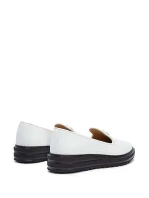 GIUSEPPE ZANOTTI Logo-lettering Loafers - White