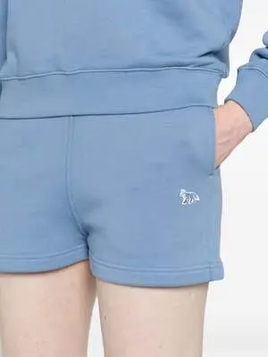 Maison Kitsuné Fox-patch Track Shorts - Blue