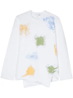 Comme Des Garçons Spray-paint-effect Jumper