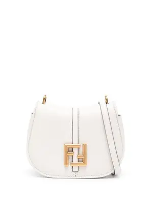 Fendi Small C’mon Leather Shoulder Bag - White
