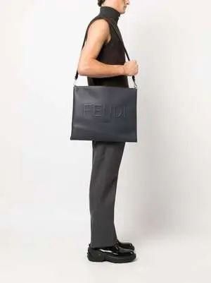 Fendi Leather Shoulder Bag - Blue
